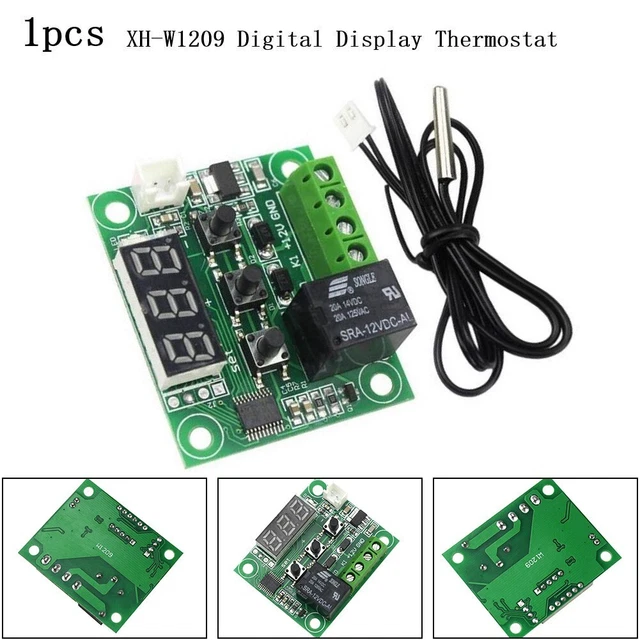 12 V DIGITAL Temp Thermostat Temperatur-Regler Sensor Relaisschalter ...