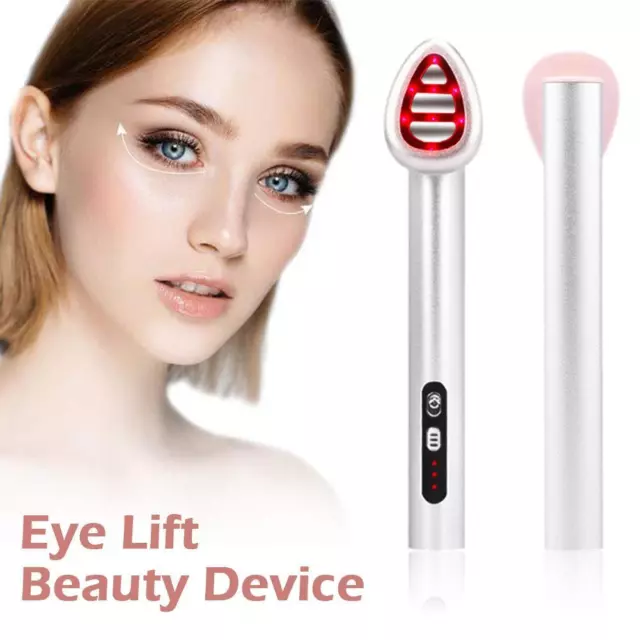 Microcurrent Facial Wand Red Light Therapy Face Neck Eyes Lift Beauty