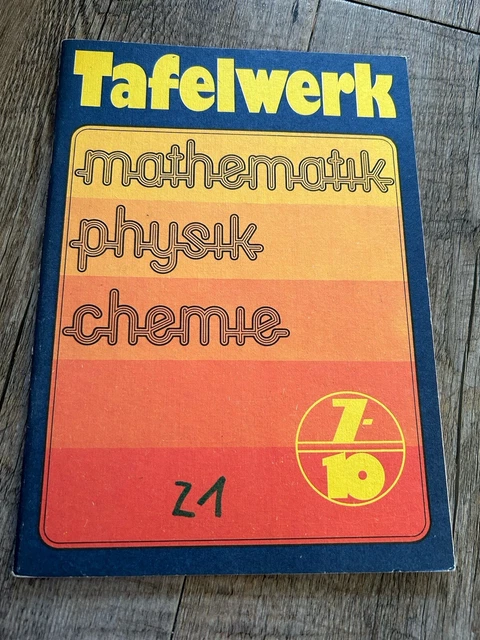DDR TABELLEN UND Formeln -Tafelwerk - Schulbuch Mathe Physik Chemie Kl ...