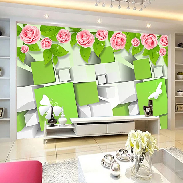 3d Rose Leaves Zhua5689 Wallpaper Wall Murals Removable Self Adhesive