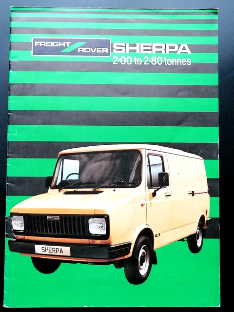 1984 FREIGHT ROVER SHERPA 2.0-2.8 tonnes Brochure inc Van Combi Leisure ...
