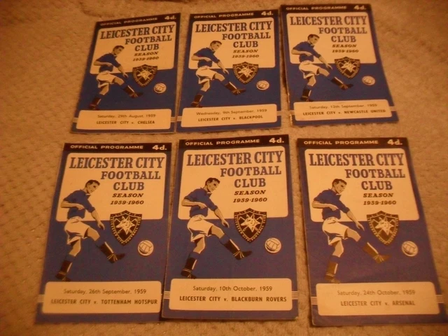 15 X LEICESTER City Programmes Season 1959-1960 lot collection 59-60 £3 ...