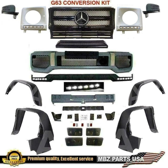 G63 AMG BODY Kit Parts Bumper Flares Led Lip G55 G500 G55 Grille ...