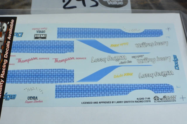 SLIXX DECALS LARRY Griffith '68 '69 '70 Hemi Dart Drag Racing Model Car ...