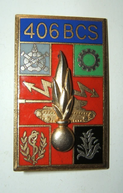 406TH BATTALION OF COMMAND AND SERVICES BADGE - A. Bertrand £21.05 ...