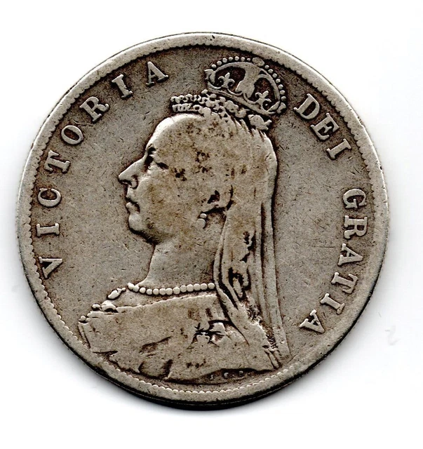 1887 QUEEN VICTORIA Jubilee Head Halfcrown Argento 92,5% Spink Rif No ...