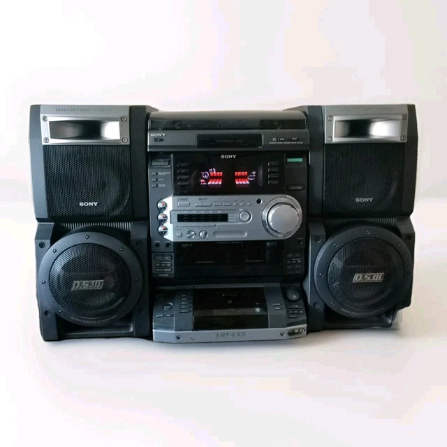 SONY LBT-LX5 5 Disc Cd Changer Hifi LP Turntable D.S.W Speakers Rare ...