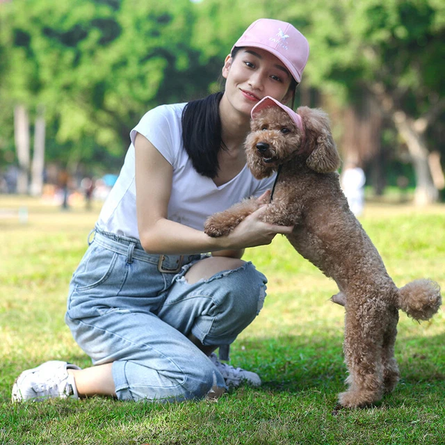 CAPPELLO DA SOLE cucciolo cane cane da baseball con fori per le ...