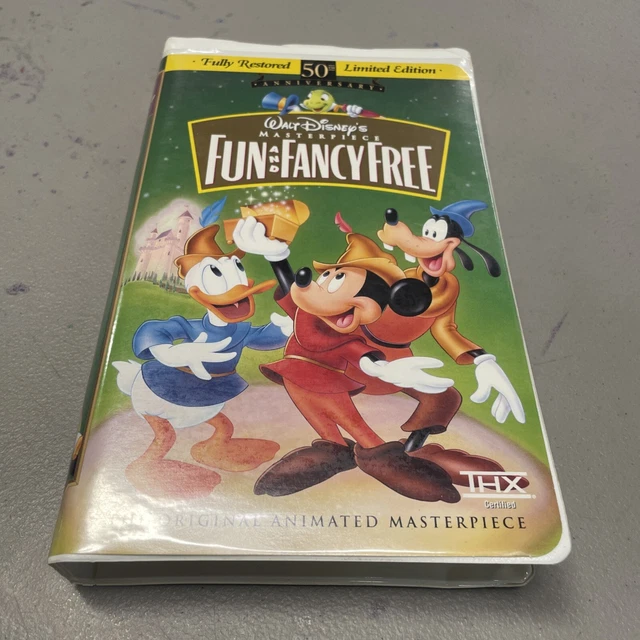 WALT DISNEY FUN And Fancy Free VHS Tape Masterpiece Collection 50th ...
