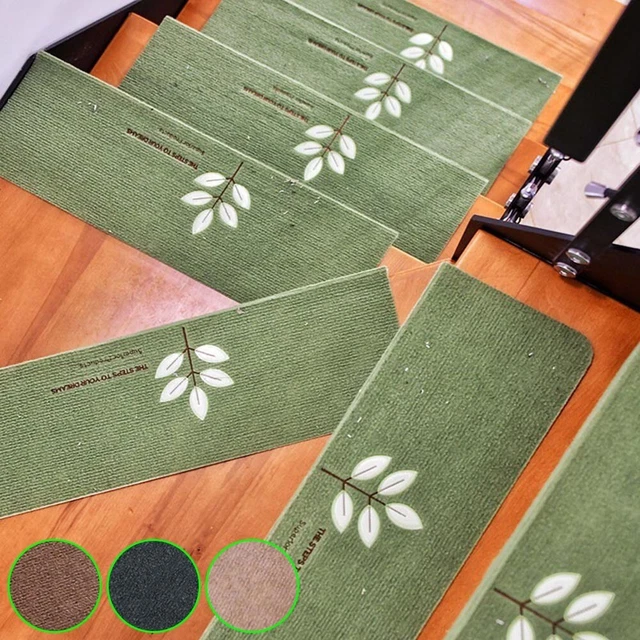 SAFETY STAIR TREADS Stair Carpet Silicone Rubber Acetate Fiber Anti ...