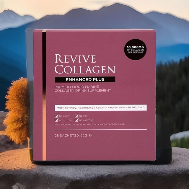 REVIVE COLLAGEN ENHANCED Plus 10,000mg Hydrolysed Collagen Drink 28 ...