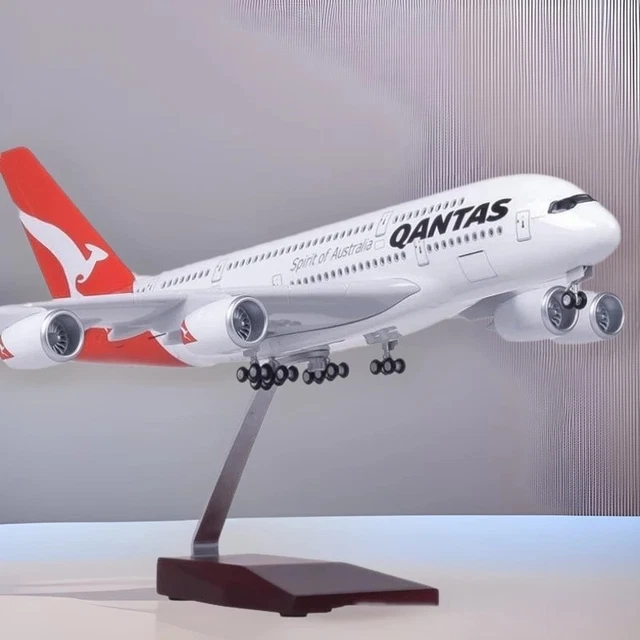 EXTRA LARGE QANTAS Airline Airbus A380 Aircraft Model Plane Toy Gift 1/ ...