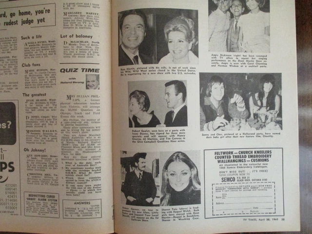 1969 AUSTRALISCHES TV-MAGAZIN (JUNE THODY/SHARON TATE/TOM JONES/JOHN ...