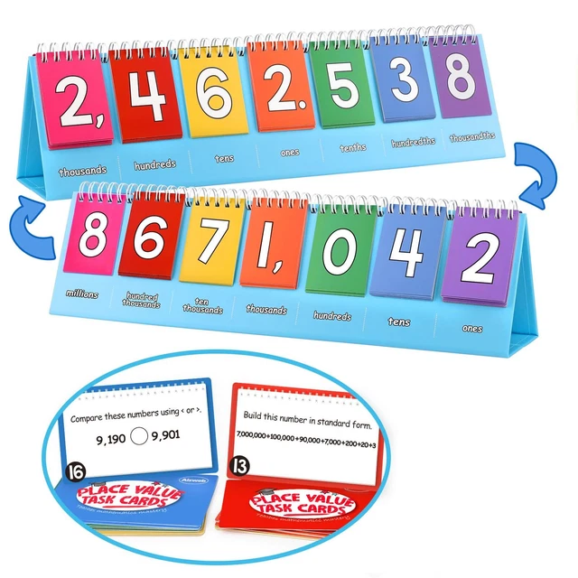 STUDENT PLACE VALUE Flip Chart,Math Manipulatives,Double-Sided with ...