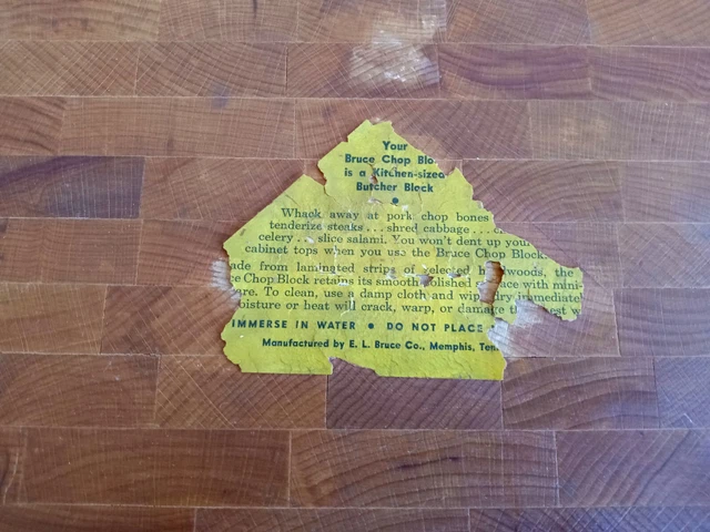 VTG E.L. BRUCE Co. Hardwood End-Grain Butcher Chop Block Cutting Board ...