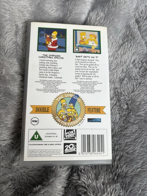 THE SIMPSONS CHRISTMAS Special Bart Gets an 'F' VHS 1992 £6.57 ...