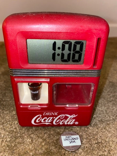 VINTAGE COCA COLA Coke advertising vending machine bank digital alarm ...