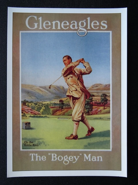 SCOTLAND GLENEAGLES GOLF SERIES THE BOGEY MAN c1980s Postcard £8.95 ...