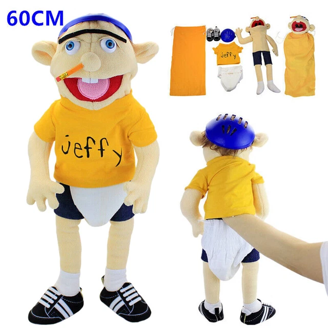 HOT 60CM JEFFY Hat Hand Puppet Game Stuffed Doll Kids Plush Toy Kids ...