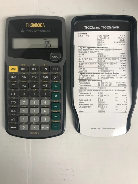TEXAS INSTRUMENTS TI-30XA Scientific Calculator - TI-30X A $18.30 ...