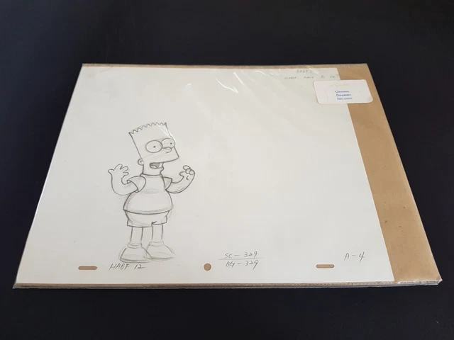 BART SIMPSON THE Simpsons TV Series Cartoon Art Drawing Original ...
