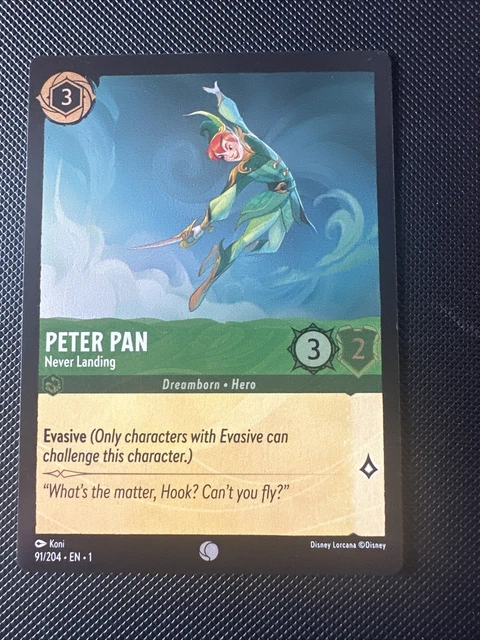 DISNEY LORCANA CARDS Peter Pan Common 91/204 - FOIL Version Pack Fresh ...