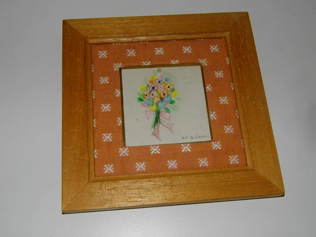TABLEAU ANCIEN DESSIN Aquarelle Signe M.p.de Wazieres Miniature Cadre ... TABLEAU ANCIEN DESSIN Aquarelle Signe M.p.de Wazieres Miniature Cadre ...