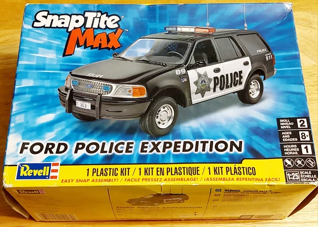 REVELL SNAPTITE MAX Ford Police Expedition 1:25 Scale Model Kit- Revell ...