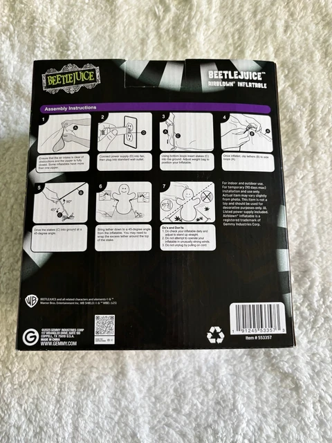 GEMMY HALLOWEEN DECORATIONS Beetlejuice 3.5’ Airblown Inflatable 2025 ...