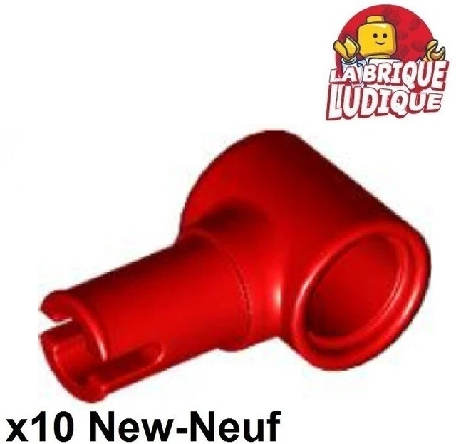 LEGO TECHNIC X10 Pin Friction Ridges Lengthwise 1 Pin Hole rouge/red ...