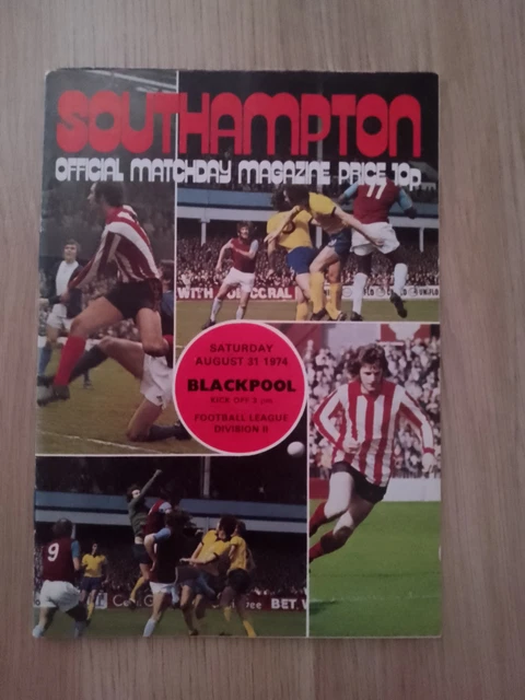 SOUTHAMPTON V BLACKPOOL, Division Two, 1974/5 £1.99 - PicClick UK