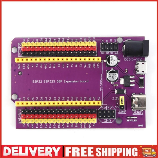 ESP32 MODULE NODEMCU-32S Lua TYPE-C/MICRO GPIO Expansion Board £5.39 - PicClick UK