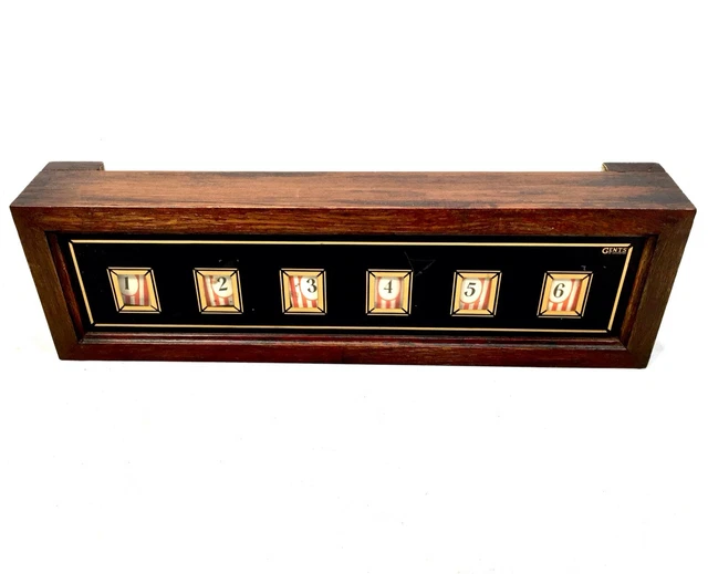 ANTIQUE WOODEN SERVANTS Bell Board / Butlers Call Indicator by Gents c ...