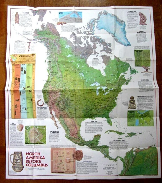 INDIANS OF NORTH AMERICA 1972 MAP NATIONAL GEOGRAPHIC POLITICAL HISTORY ...