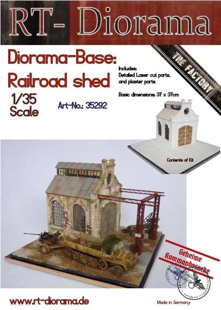 DIORAMA BASE: RAILROAD Shed [Standard] 1:35 Diorama Model Kit RT ...