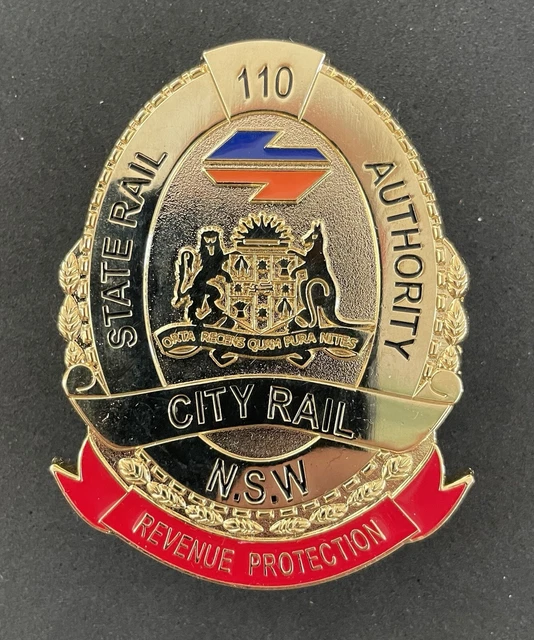 NSW STATE RAIL Authority Revenue Protection Badge Plaque Social Un ...