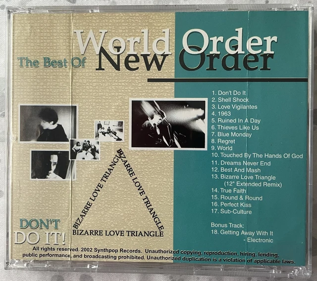 WORLD ORDER THE Best Of New Order CD Bootleg Extremely Rare EUR 33,18 ...