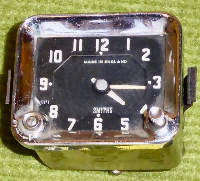 SMITHS CLASSIC CAR Clock, Square Car Clock, 1950's/60's £29.00 ...