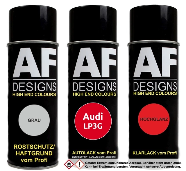 SPRAYDOSE FÜR AUDI LP3G Flashrot Autolack Klarlack Grundierung Set EUR 28,90 - PicClick DE