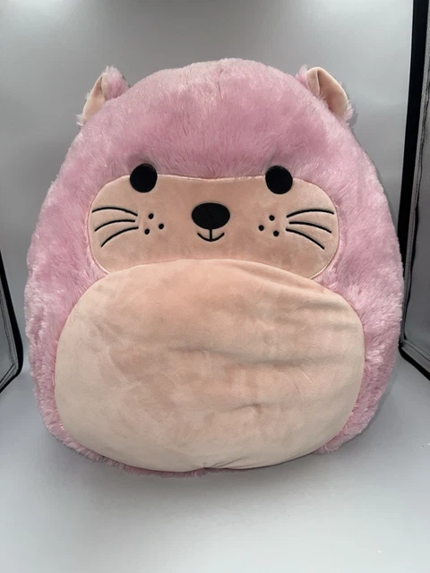 SQUISHMALLOW ANU LARGE Pink Otter Fuzzamallow Soft Plush Teddy Bear Toy ...