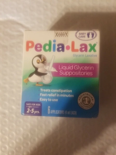 FLEET CHILDREN'S PEDIA-LAX Liquid Glycerin Suppositories 6 Count 2-5 ...