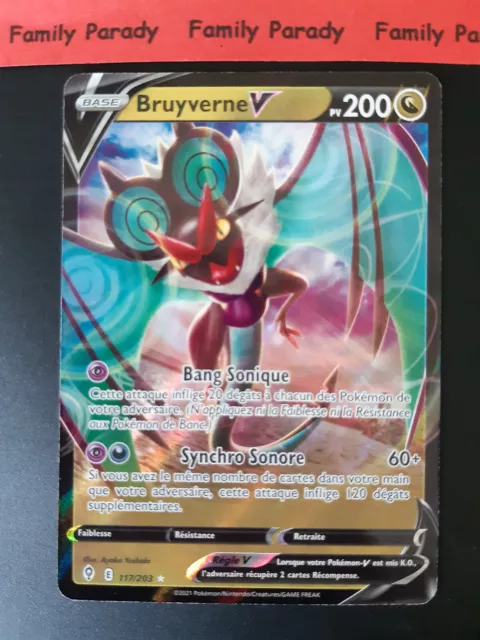 BRUYVERNE V 200PV 117/203 Carte Pokemon Ultra Rare Evolution Céleste ... BRUYVERNE V 200PV 117/203 Carte Pokemon Ultra Rare Evolution Céleste ...