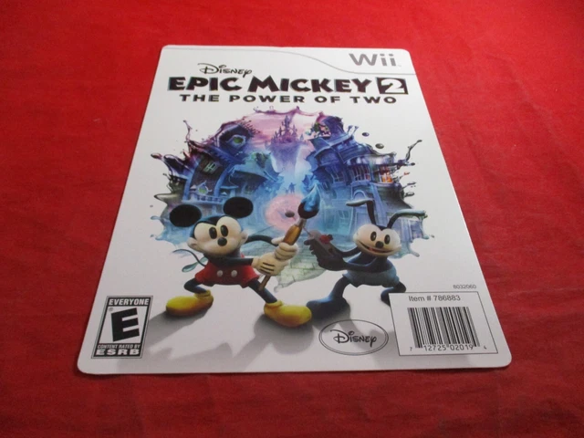 DISNEY EPIC MICKEY 2 The Power of Two Nintendo Wii Promo Store Display ...