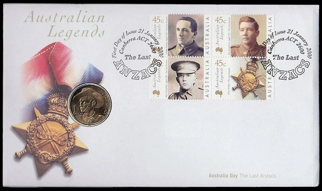 PNC COVER: 2000 $1 Coin Australian Legends The Last Anzacs EUR 48,41 ...