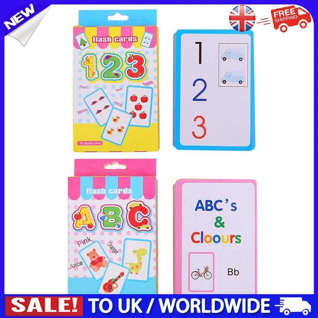 ABC ENGLISH ALPHABET Card 123 Writing Card Kids Literacy Educational ...