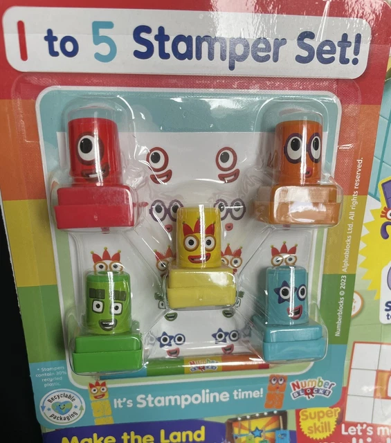 CBEEBIES NUMBERBLOCKS MAGAZINE & 1-5 Stamper set! Stickers Puzzles ...