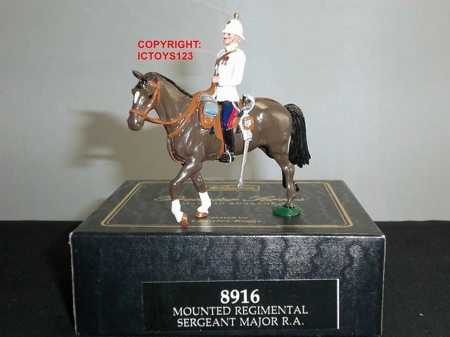 BRITAINS 8916 BRITISH Regimental Sergeant Major Mounted Metal Toy ...