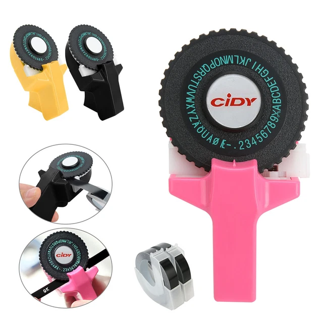 MANUAL 3D EMBOSSING Label Maker Typewriter Printer DIY Machine With ...