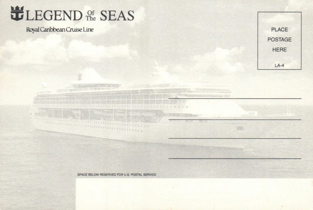 ROYAL CARIBBEAN CRUISE Line Legend of the Seas POSTCARD - EXCELLENT ...