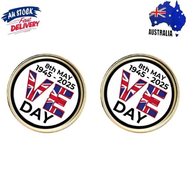 VE DAY 80TH Anniversary 1945-2025 Lapel Pin Badges 8th May VE Day ...